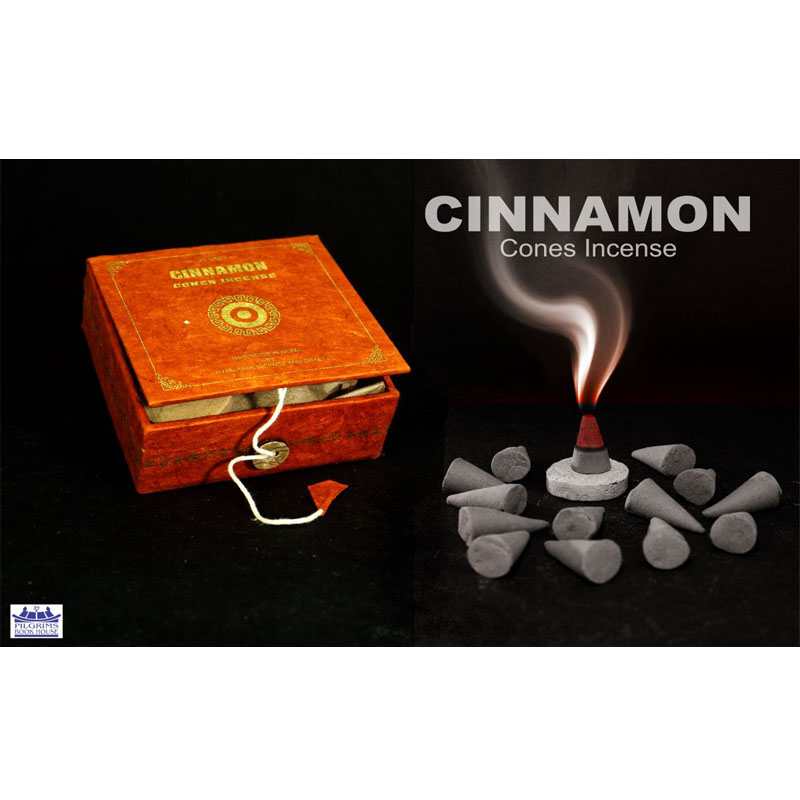 CINNAMON CONES INCENSE 25 UNITS WITH INCENSE HOLDER IN PAPER BOX ...